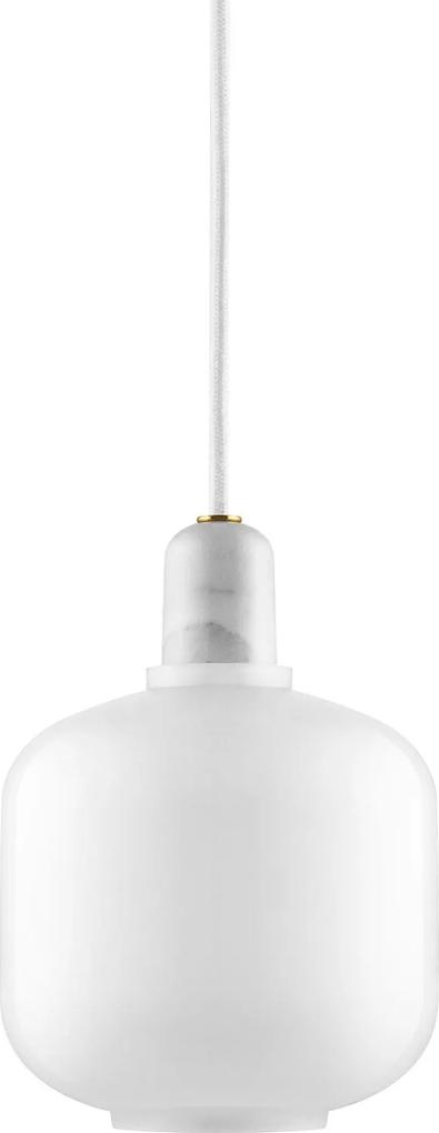 Závěsná lampa Amp kulatá bílá