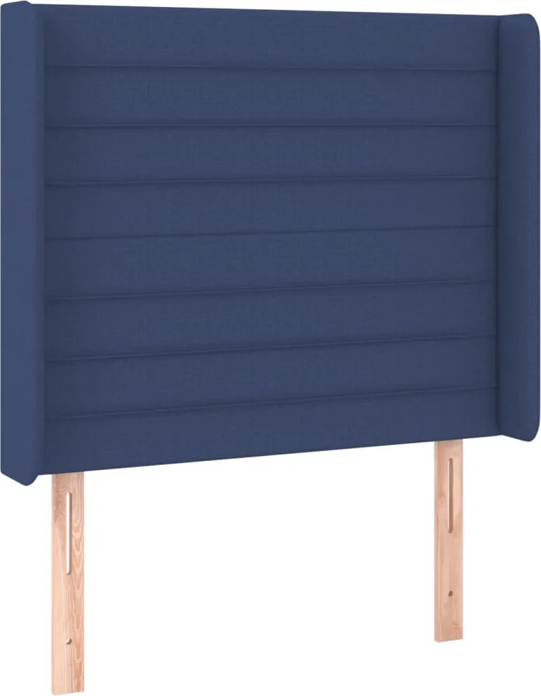 Box spring postel s matrací a LED modrá 80 x 200 cm textil 3138915