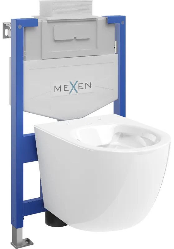 Mexen WC podomítkový set Felix XS-U stojan s WC mísou Lena, Bílá - 6853322XX00