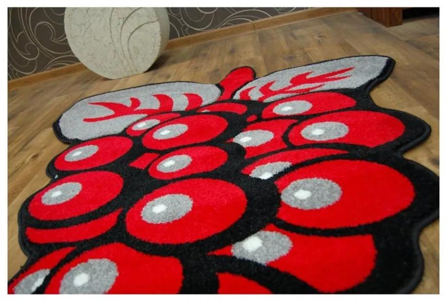 Dětský kusový koberec Hroznové víno červený 120x120cm