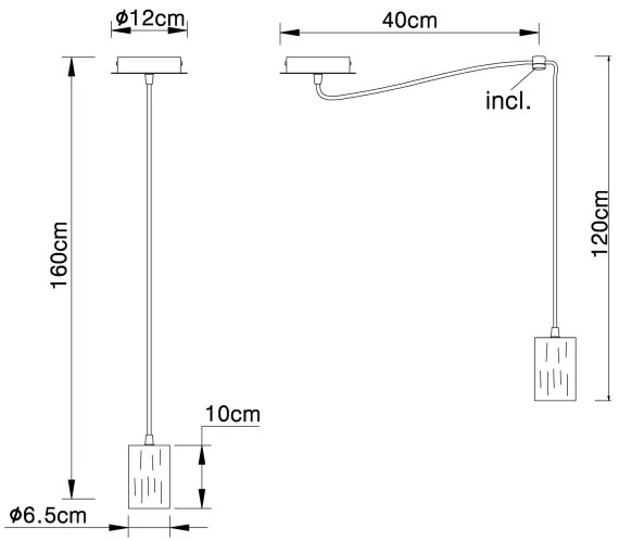 Globo 54032-1H - Lustr na lanku JOSEBA 1xE27/60W/230V