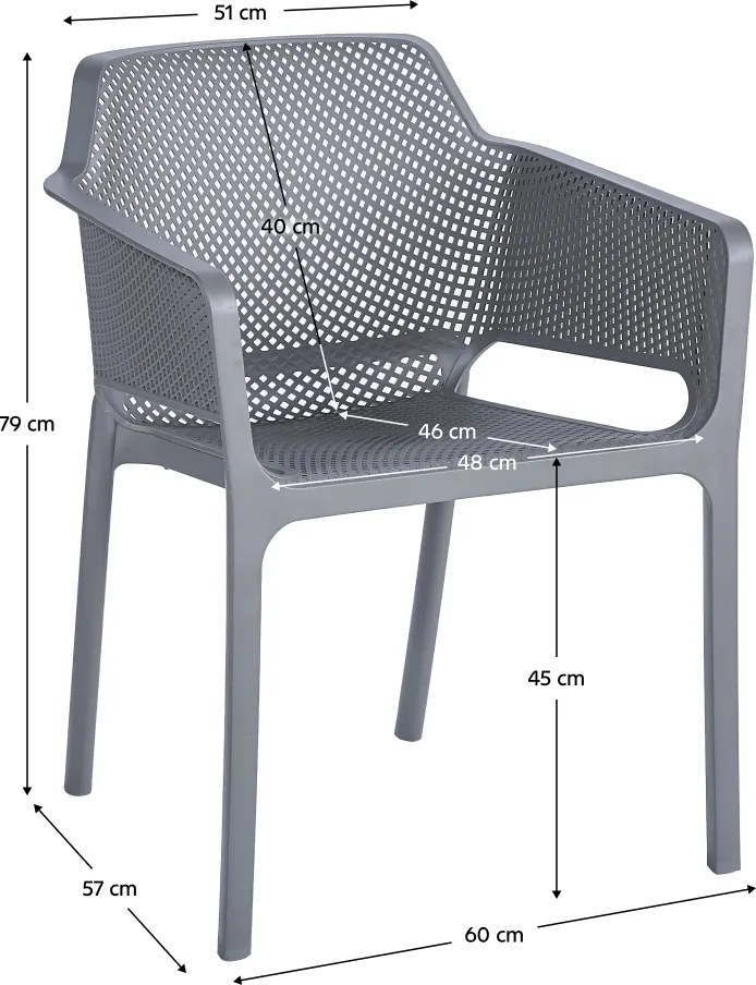 Kondela Stohovatelné křeslo, šedá, LAVTON