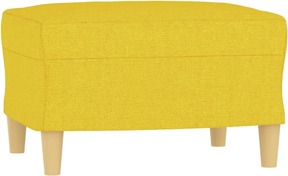 3dílná sedací souprava s poduškami světle žlutá textil 3202099