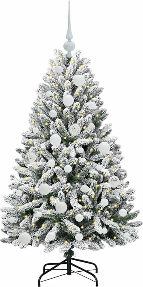Umělý vánoční stromeček 120 cm 150 LED Teplá bílá PVC a ocel 3395733