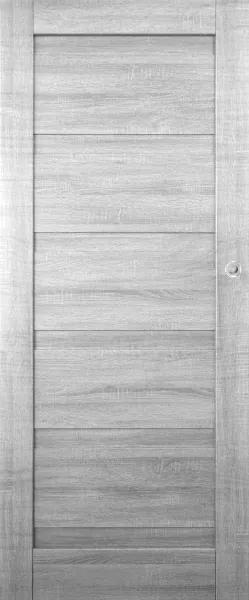 posuvné interiérové dveře do pouzdra EVORA plné, model 1 Průchozí rozměr: 70 x 197 cm, Orientace dveří: Levé dveře, Dekor: Dub pálený