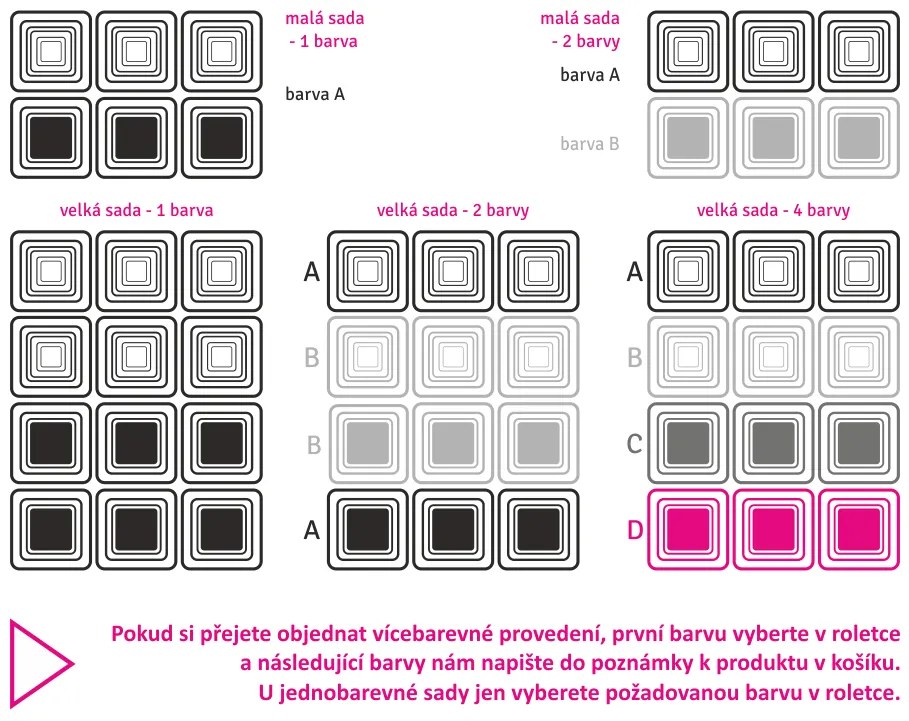 WALLVINIL Samolepky na zeď - Čtverce HIT 2010 Barva: Levandulová, Velikost: 30 kusů čtverců