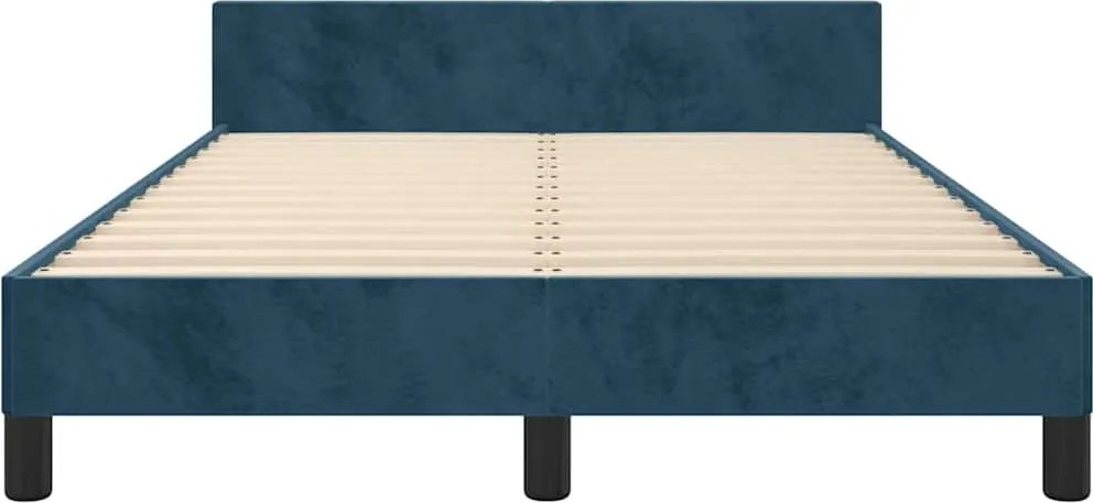 Rám postele bez matrace tmavě modrý 120 x 200 cm samet 3125993