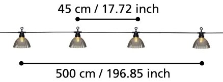 Eglo 900215 - LED Venkovní dekorační řetěz CUBONE 12xLED/0,066W/3,2V IP44