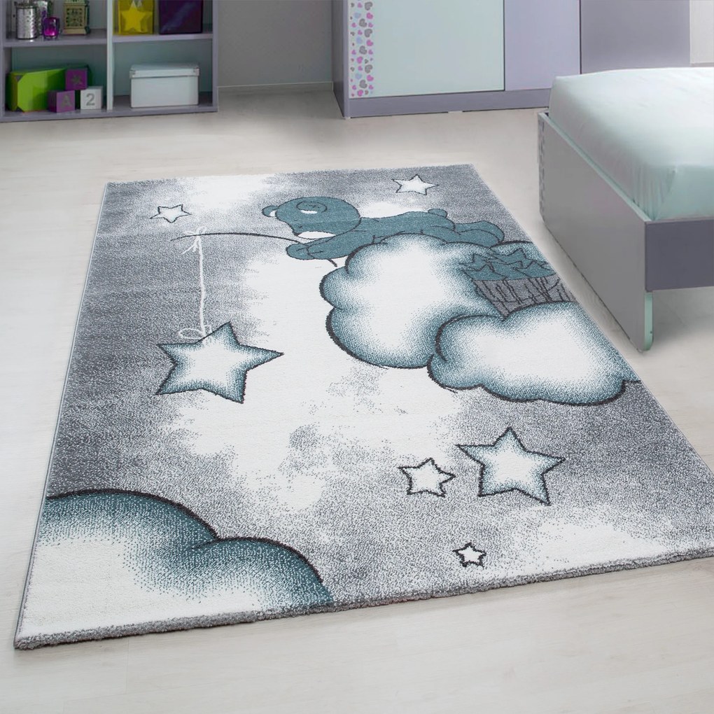 Ayyildiz Dětský kusový koberec KIDS 0580, Modrá Rozměr koberce: 120 x 170 cm
