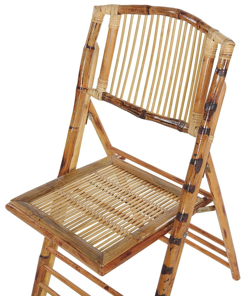 Sada 4 dřevěných bambusových židlí TRENTOR Beliani