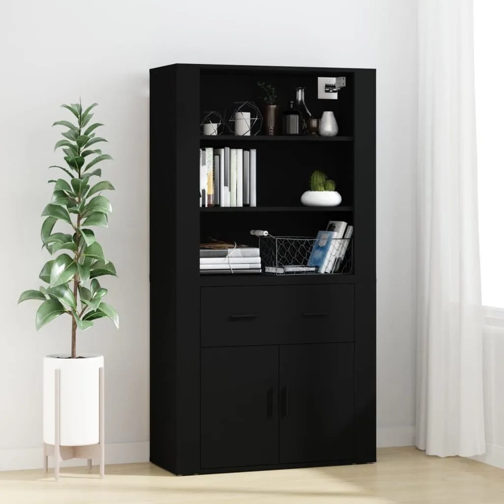 vidaXL Skříň highboard kompozitní dřevo [3185375] Barva: kouřový dub