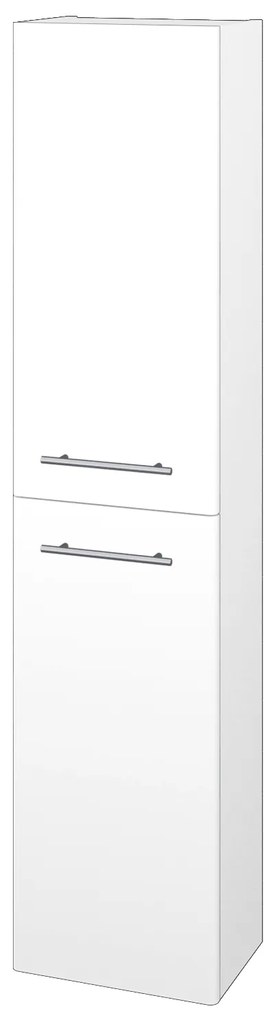 Dřevojas Skříň vysoká DOOR SV1D2 35 Varianta: N01 Bílá lesk / Úchytka T01 / N03 Graphite / Levé