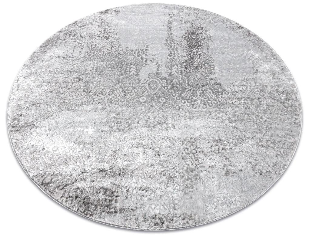 Koberce Łuszczów Moderní MEFE koberec kulatý  8731 Vintage - Strukturální,  dvě úrovně  rouna šedá kruh 100 cm