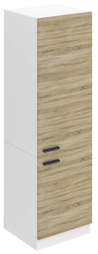 Vysoká kuchyňská skříňka Belini Premium Full Version na vestavnou lednici 60 cm dub sonoma