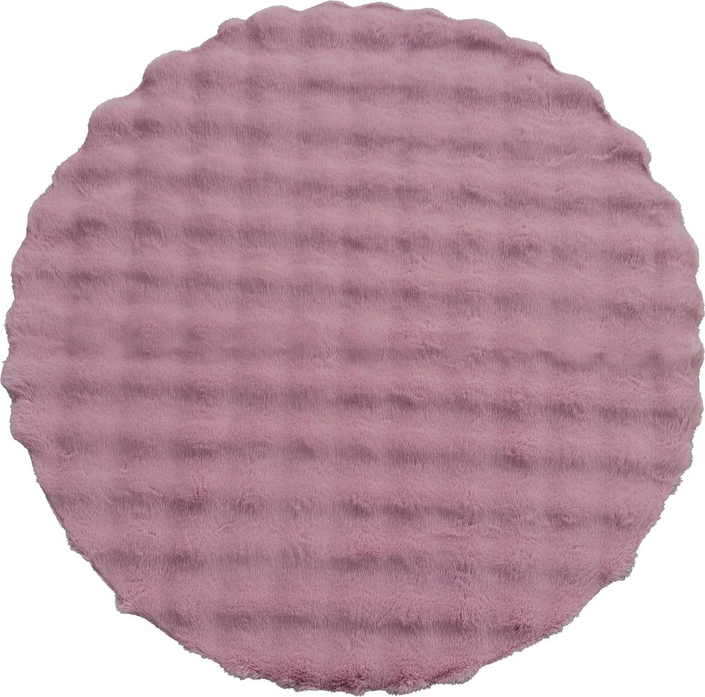 XXXLutz UMĚLÁ KOŽEŠINA, pink - Kulaté koberce - 003580016163