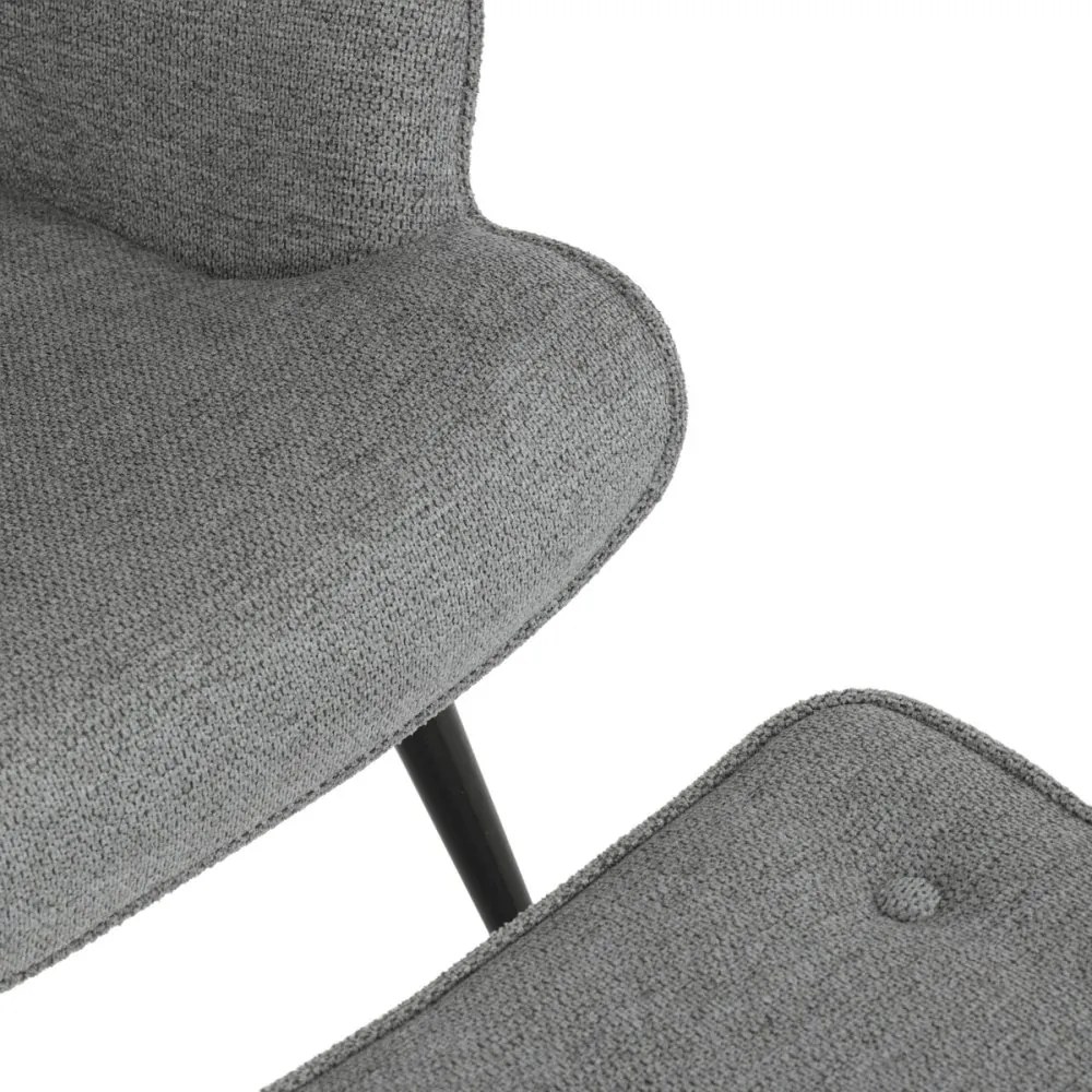 Relaxační křeslo, šedá, sametová látka, AK-303 GREY2