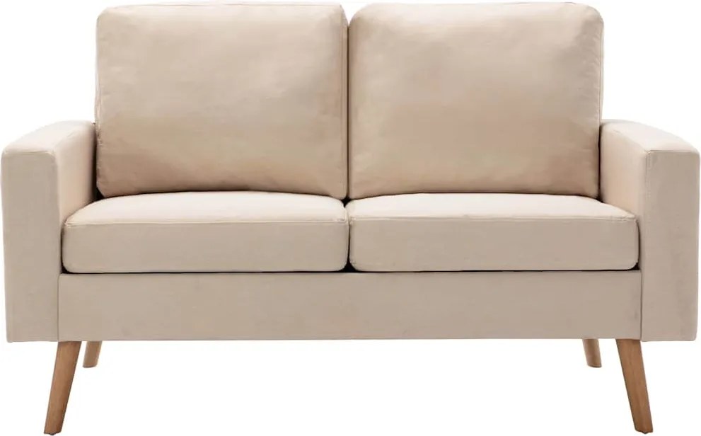 2místná pohovka krémová textil 288706