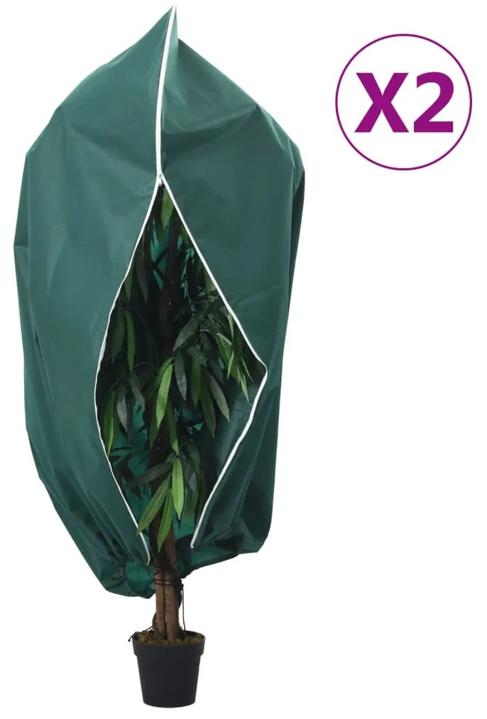 Ochranné návleky na rostliny na zip 2 ks 70 g/m² 3,93 x 3 m 3203543