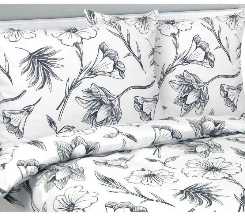 Bellatex Flanelové povlečení Ibišek, 140 x 220 cm, 70 x 90 cm