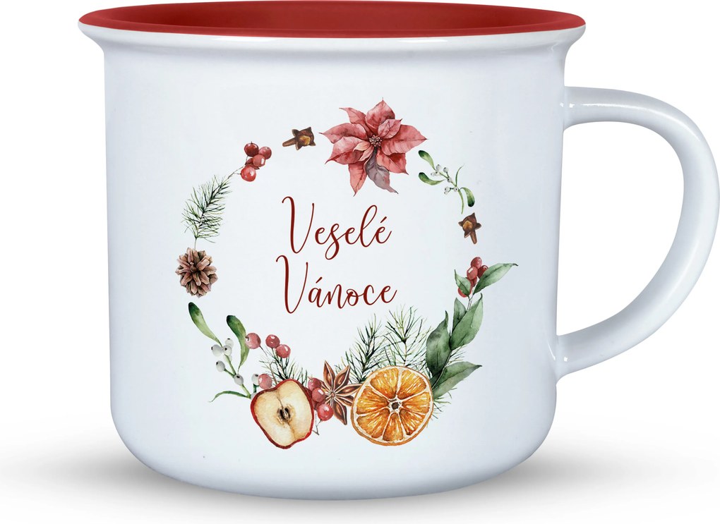 Hrneček Veselé Vánoce - červený 236 ml