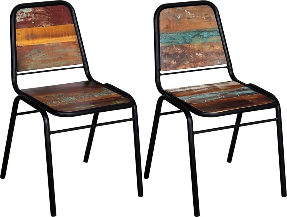 vidaXL Jídelní židle 2 ks masivní recyklované dřevo [244246]