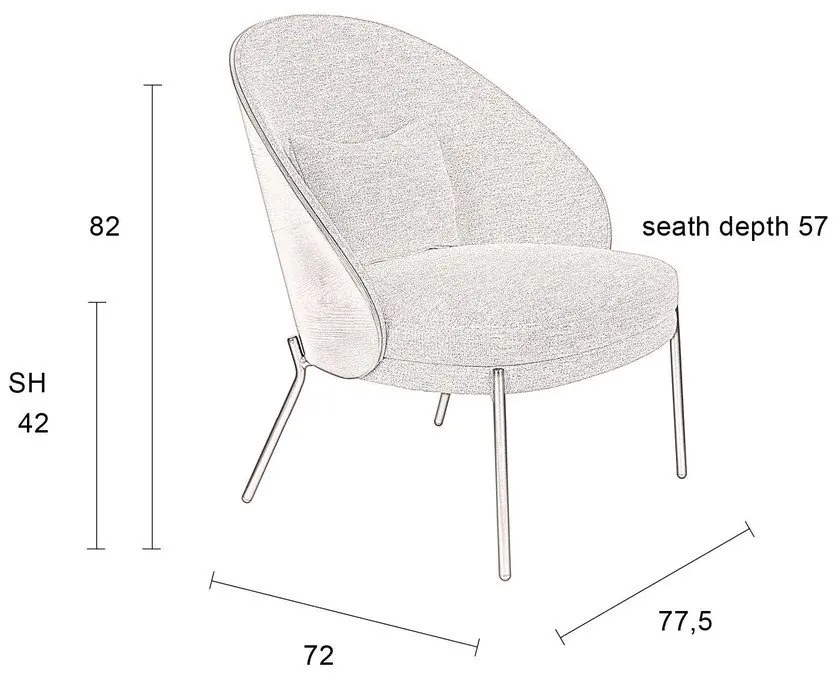 Béžové křeslo Rodin – Dutchbone