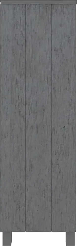 Knihovna HAMAR tmavě šedá 85 x 35 x 112 cm masivní borovice 340486