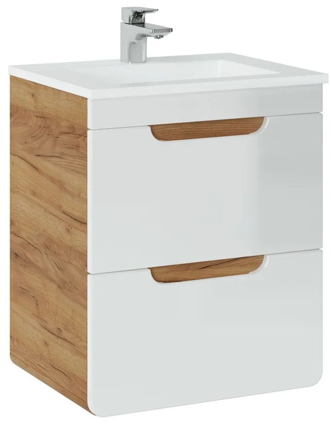 Koupelnová skříňka s umyvadlem ARUBA White U50/1 | 50 cm