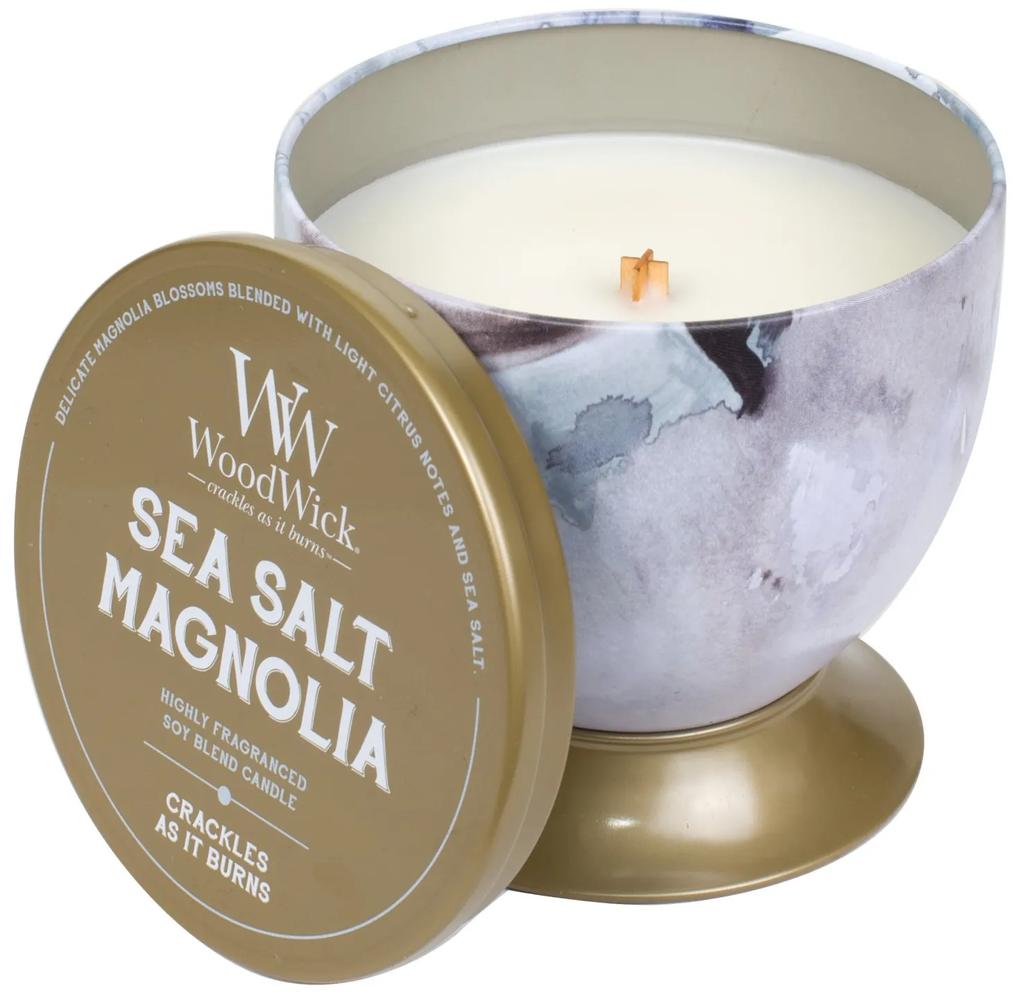 WoodWick vonná svíčka Artisan Sea Salt Magnolia plech