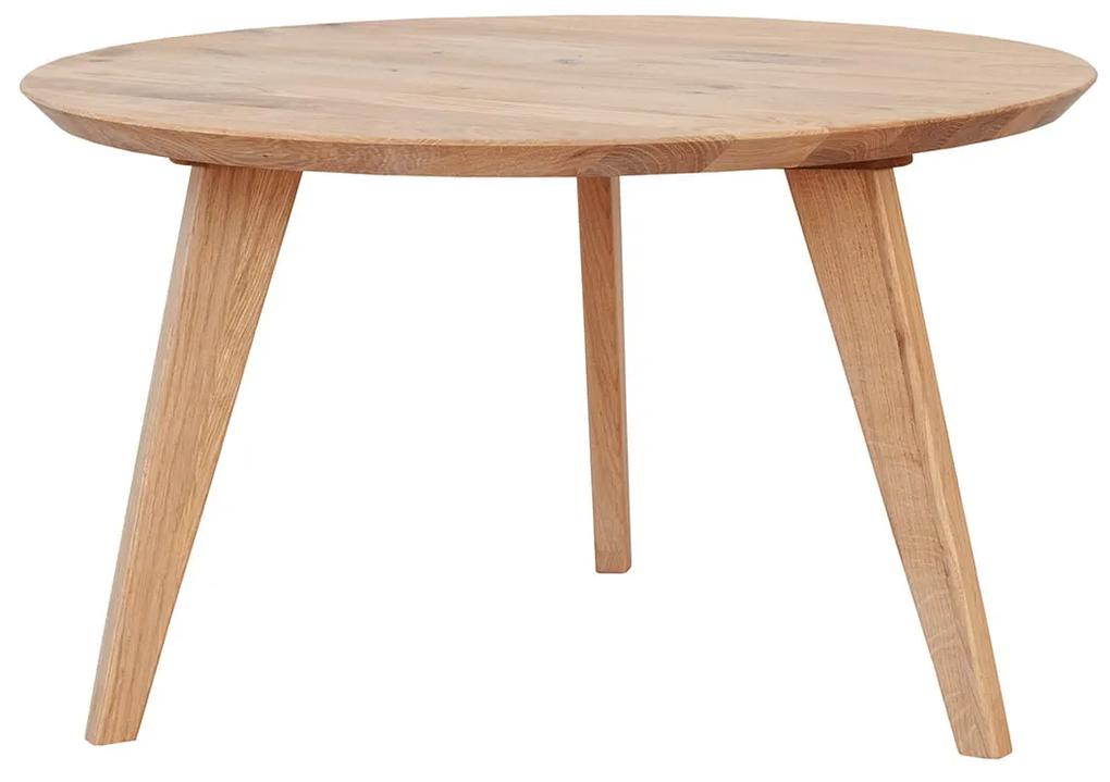 Konferenční stolek kulatý, dub, barva přírodní dub, kolekce Orbetello, rozměr 70 cm