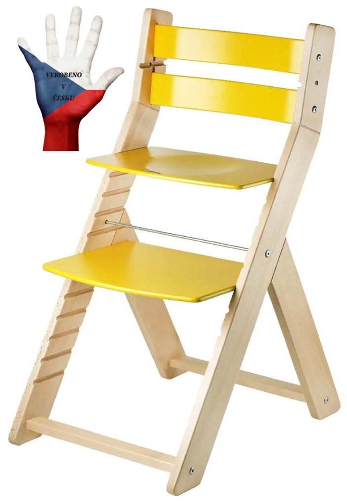 WOOD PARTNER Rostoucí židle SANDY lak/žlutá