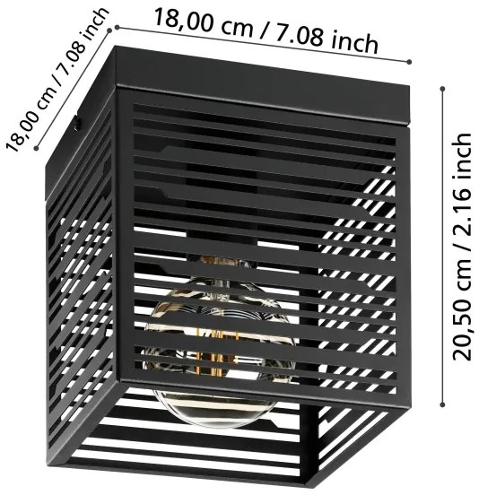 Eglo 900355 - Stropní svítidlo PIEDRITAS 1xE27/40W/230V
