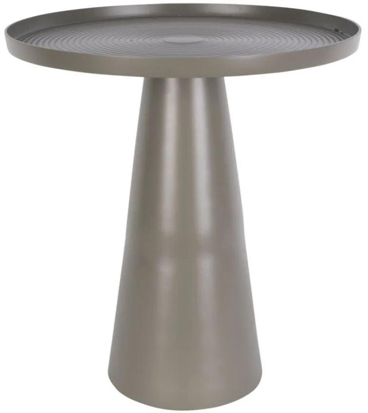 VÝPRODEJ až -70 % Time for home Šedý kovový odkládací stolek Pierro M Ø 40 cm