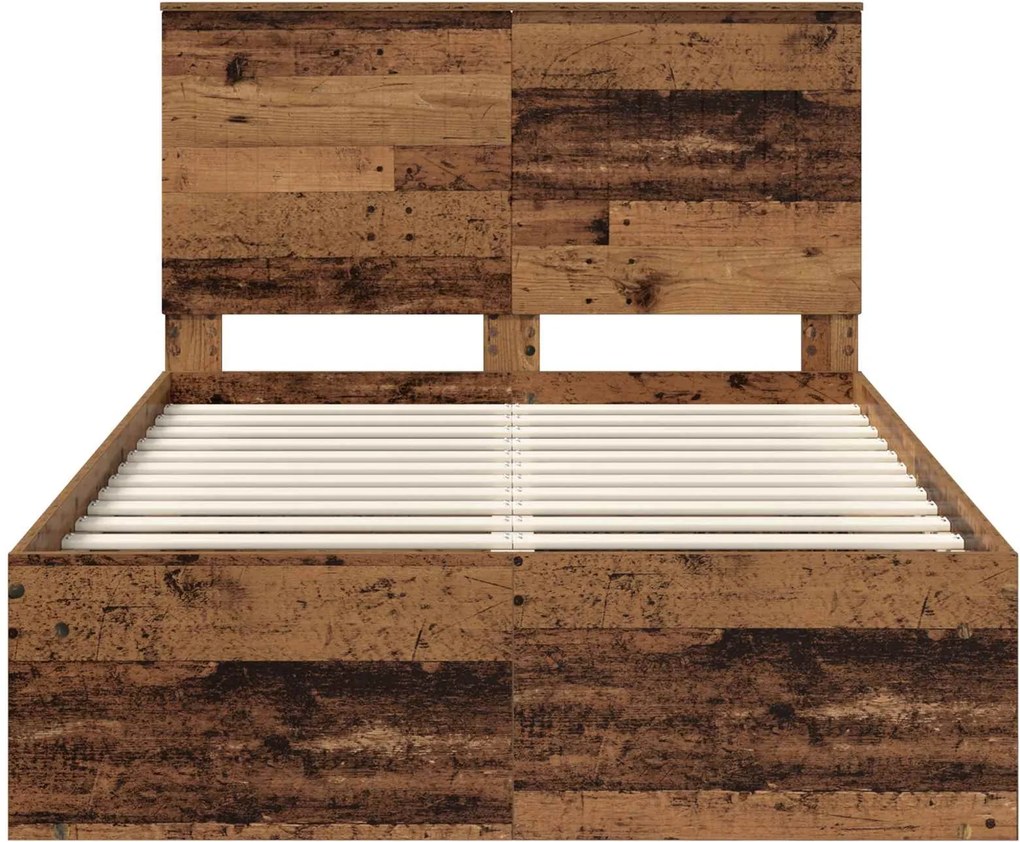 Rám postele Staré dřevo 120 x 190 cm Masivní borové dřevo 3411044