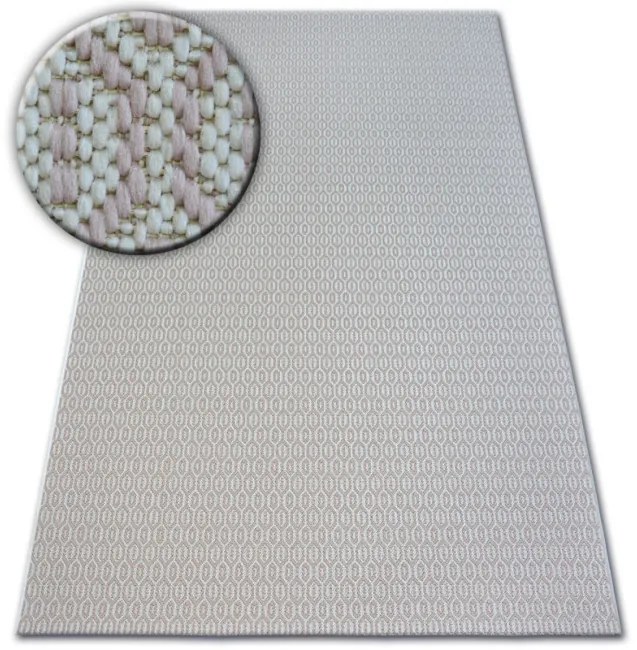Koberec SIZAL FLAT 48603/526 Očká krém růžový