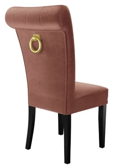 Čalouněná jídelní židle ST65 + klepadlo, Klepadlo: černá, Barva křesla: černá, Potah: Magic Velvet 2216