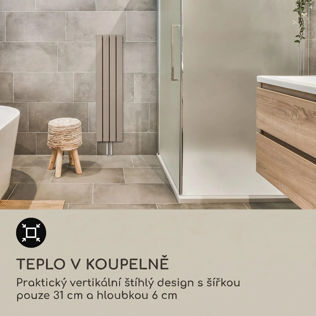 Blumfeldt Ontario 120 x 30 radiátor 1/2" boční připojení, nástěnná instalace, 380 wattů
