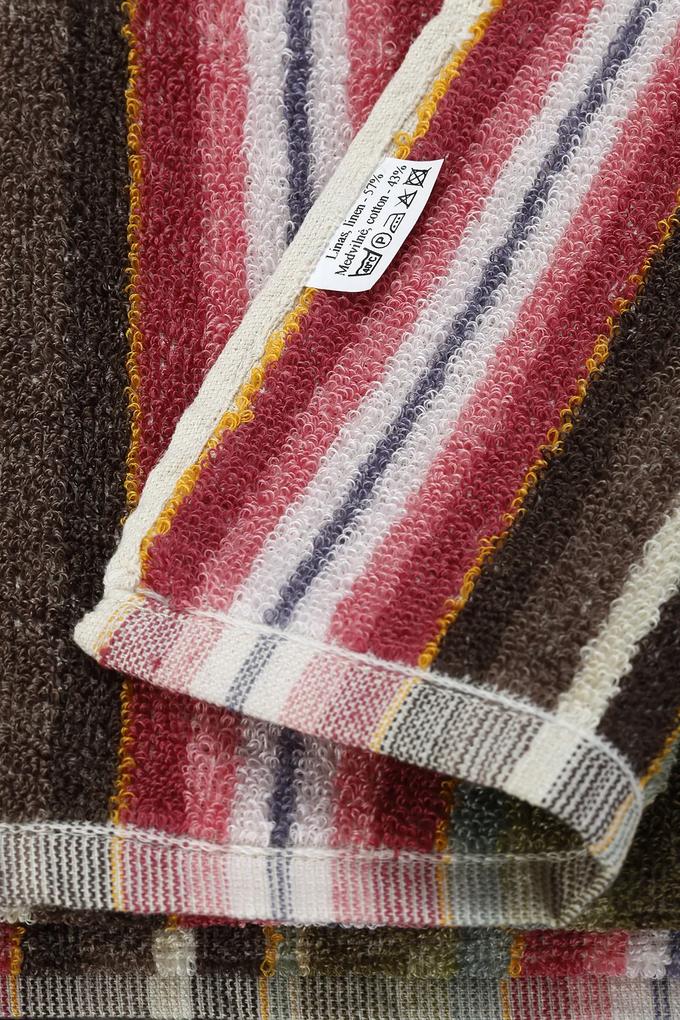 Wooline Saunový masážní ručník, pestrobarevný Barva: Pestrobarevná - růžová