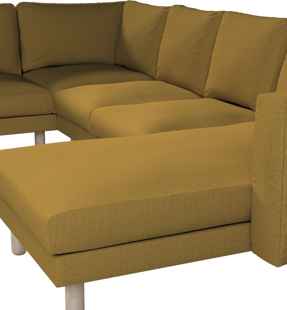 Potah na pohovku IKEA Norsborg rohová, 5-místná se šezlongem barva žlutá látka pletený vzor