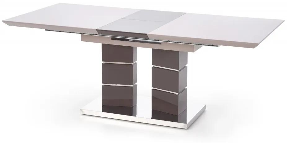 Jídelní rozkládací stůl LORD  –⁠160x90x75 (+40), kov, šedý