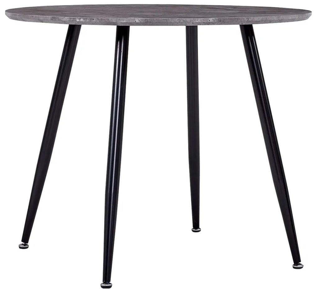 248303 vidaXL Jídelní stůl betonový a černý 90 x 73,5 cm MDF