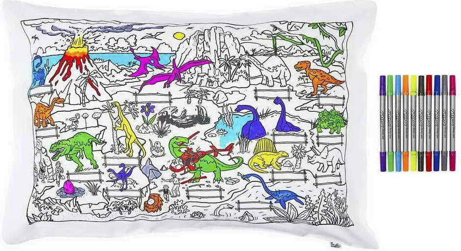eatsleepdoodle Povlak na polštář - Doodle Dinosaur