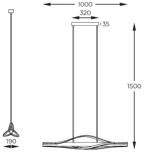 Zuma Line P230857003 - LED Lustr na lanku BAEZ LED/30W/230V