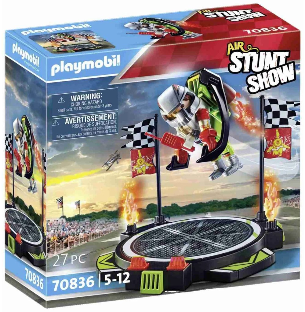 Stavebnice playmobil 70836 air stuntshow letec s jetpackem