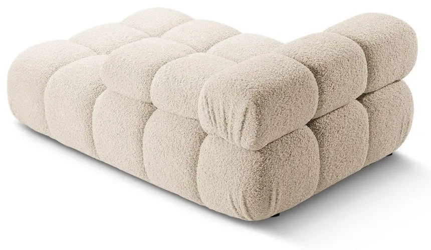 Béžový modul pohovky z textilie bouclé (pravý roh) Bellis – Micadoni Home