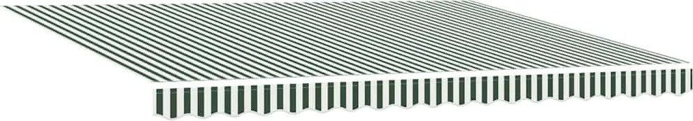 Stahovací markýza Zelená a bílá 450 x 350 x 165 cm 3331185