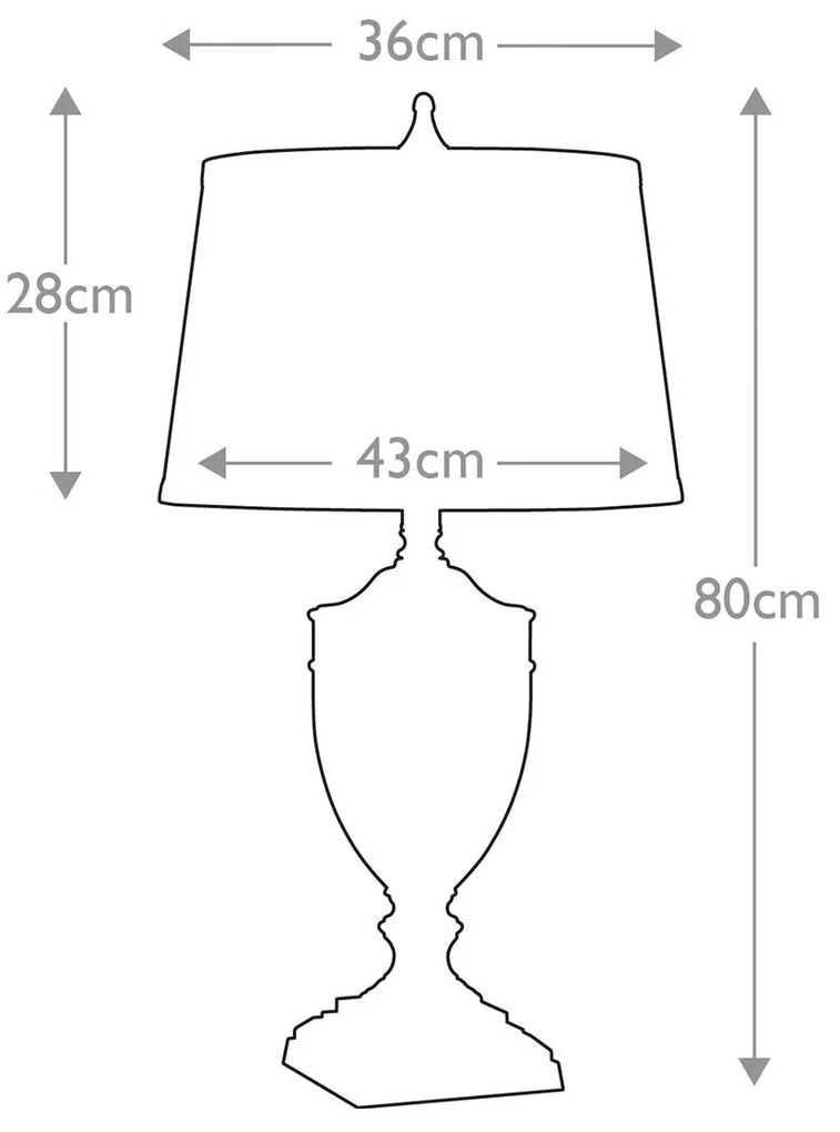 Elstead Quoizel DENISSON BB velká stolní lampa 80 cm/broušená mosaz/1xE27