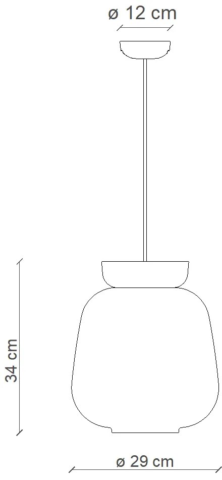 Ferroluce Závěsné svítidlo CORCOVADO, v. 34 cm, 1xE27 Barva: Žluto-modrá