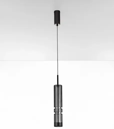 LED černo-šedý moderní lustr Bento 180