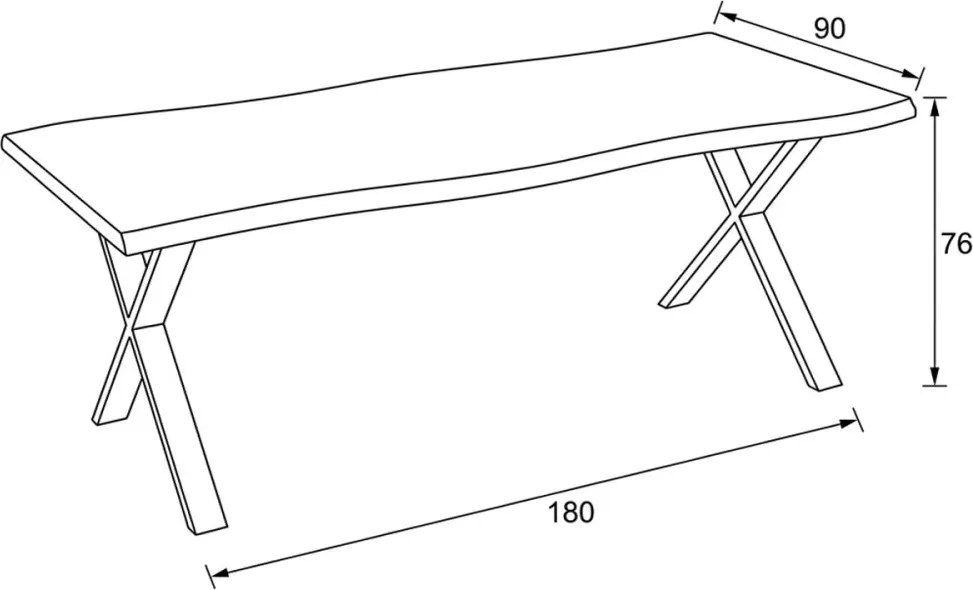 Jídelní stůl HT-F4318 GREY, mdf, šedý dub (180 x 90) cm hnědá